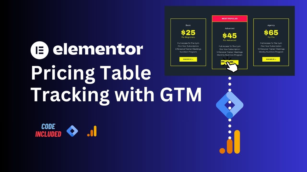 Elementor Pricing Table Tracking with Google Tag Manager - Leo Measure