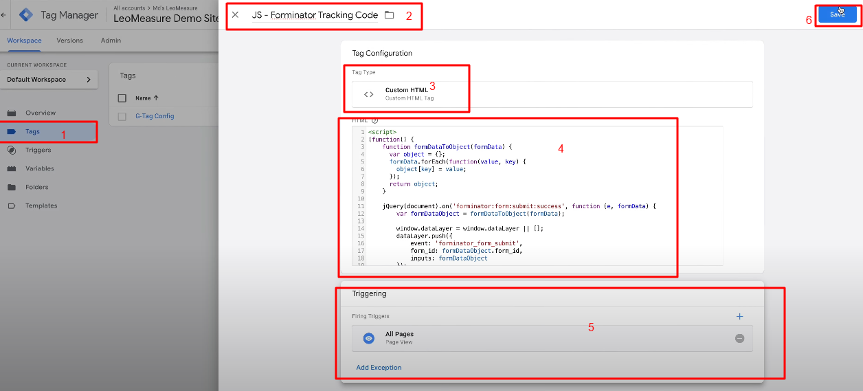 WordPress Forminator form Tracking with Google Tag Manager - Leo Measure
