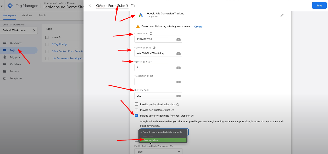 WordPress Forminator form Tracking with Google Tag Manager - Leo Measure